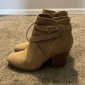 a.n.a | Shoes | Nwt Ana Tan Booties With Memory Foam Size 95 | Poshmark